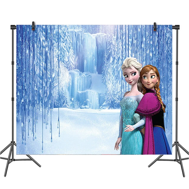 FROZEN BACKDROP ELSA Anna Princess Girls Birthday Party Photo ...
