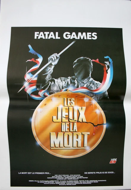 JEUX DE LA mort / Fatal games Affiche Cinéma ROULEE 55x37 cm Movie ...