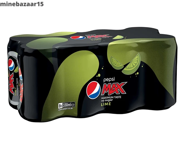 PEPSI MAX SOFT Drink Can, 330ml - Pack of 24 £50.00 - PicClick UK