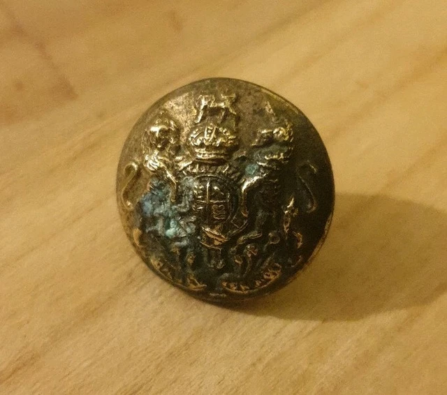 VINTAGE BRITISH ARMY General Service Uniform Button Kings Crown WW1 ...