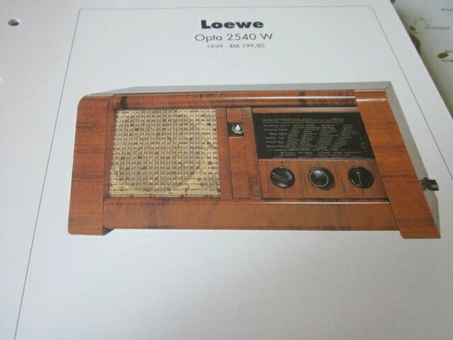 RADIOARCHIV N 96 Schaltplan Loewe Opta 2540 W 1939 EUR 6,97 - PicClick DE