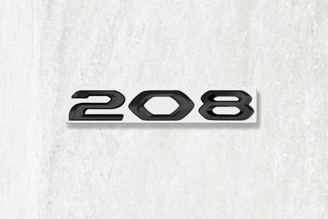 LOGO SIGLE PEUGEOT 208 noir Insigne stickers embleme Coffre EUR 15,99 ...