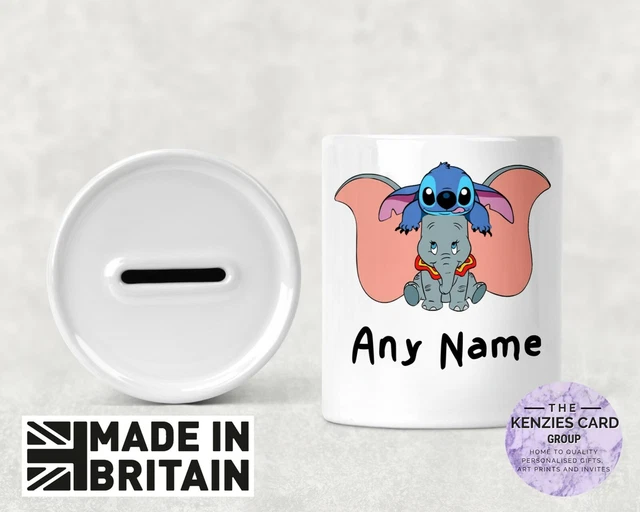 PERSONALISED DISNEY'S LILO And Stich - Sitch and Dumbo Money Box Piggy ...