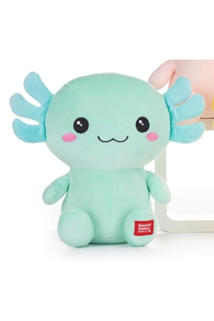 GREEN AXOLOTL PLUSH Kawaii Kuties Japanese Soft Cuddly Toy 10" 35cm ...