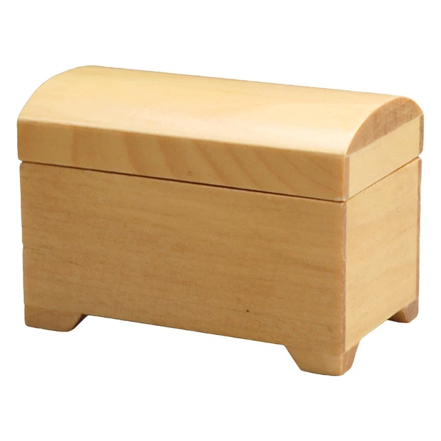 MINI FURNITURE DOLLHOUSE Miniature Treasure Chest Dolls Nursery Girls ...