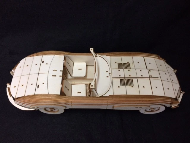 LASER CUT WOODEN E Type Jaguar 3D Model/Puzzle Kit £35.99 - PicClick UK