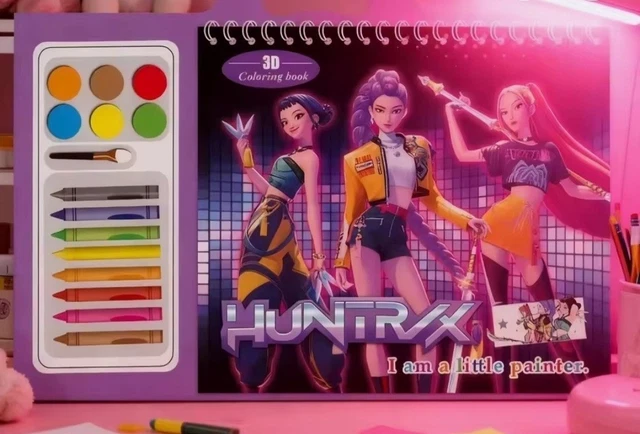 KPOP DEMON HUNTERS Huntrix Paint And Colour Art Activity Book £7.00 ...