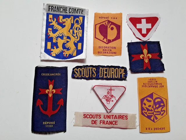 GROS LOT GUIDES et scouts d'Europe 10 patch, badge, écusson GSE 17 EUR ...