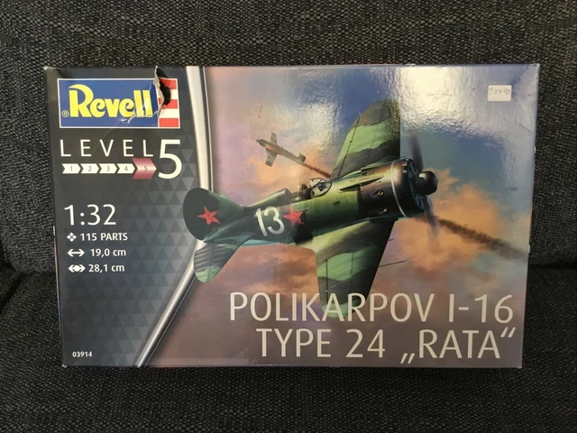 REVELL 03914 POLIKARPOV I-16 Type 24 'RATA' Aircraft Kit - 1/32 Scale ...