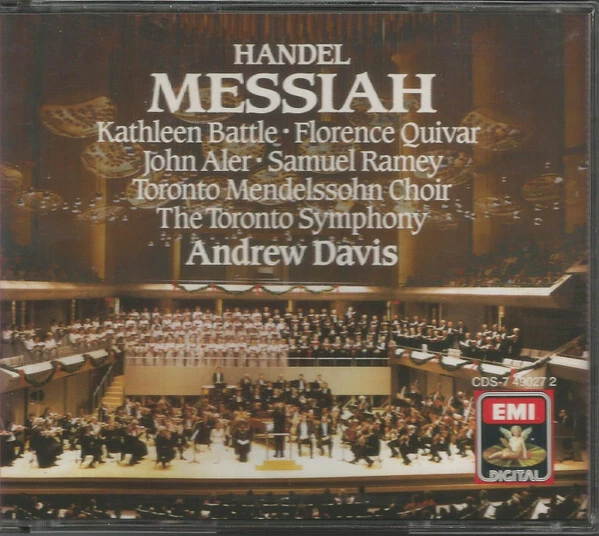 GEORG FRIEDRICH HÄNDEL Kathleen Battle Florence Quivar John Aler Samuel ...