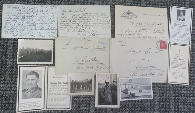 ORIGINAL GERMAN WW2 Bundle/lot Soldiers letters.Photos Death Cards. EUR ...