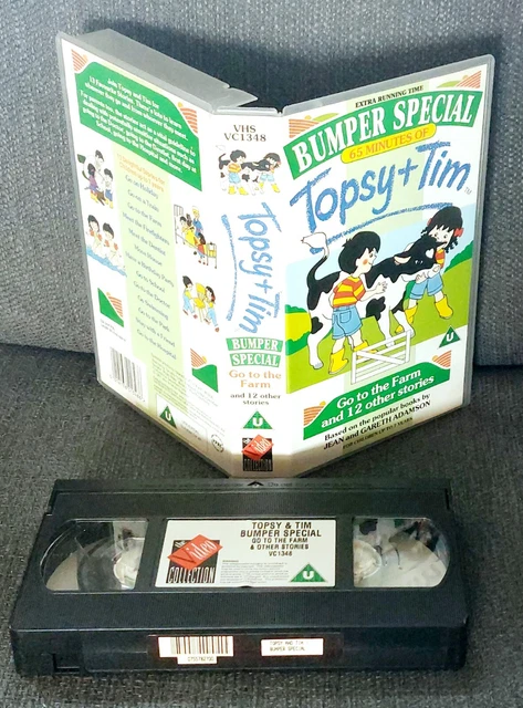 *V RARE* TOPSY & TIM Bumper Special VHS Video Go to the farm + 12 other ...