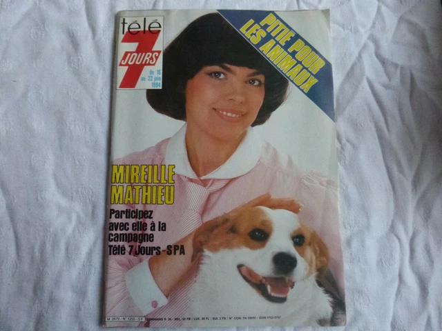 TÉLÉ 7 JOURS n°1255-mireille mathieu-du 16 au 22 juin 1984 EUR 14,99 ...