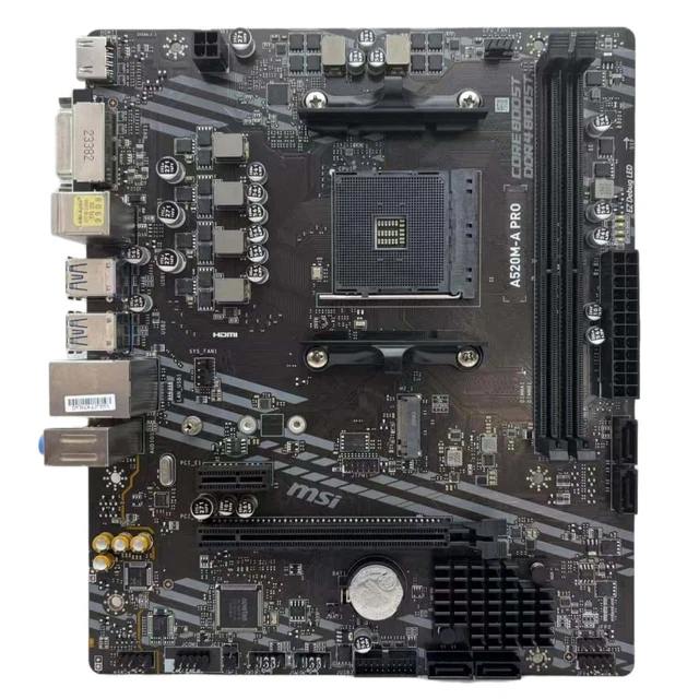 FOR MSI A520M-A PRO Motherboard Support 3rd Gen AMD Ryzen 4000 DDR4 ...