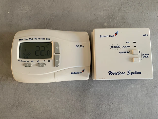 BRITISH GAS RC Plus - Programmable Wireless Room Thermostat + Receiver ...