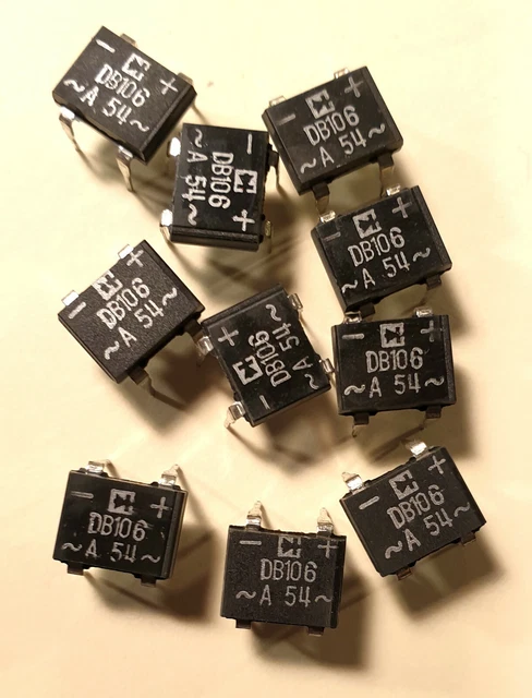 BATCH OF 10 X DB106 Diode Bridge LED Rectifier 1A 800V DIL-4 $14.48 ...