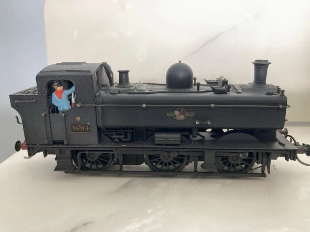 BACHMANN BRANCHLINE 32-203 8750 Pannier Tank 4666 Weathered BR Black L ...
