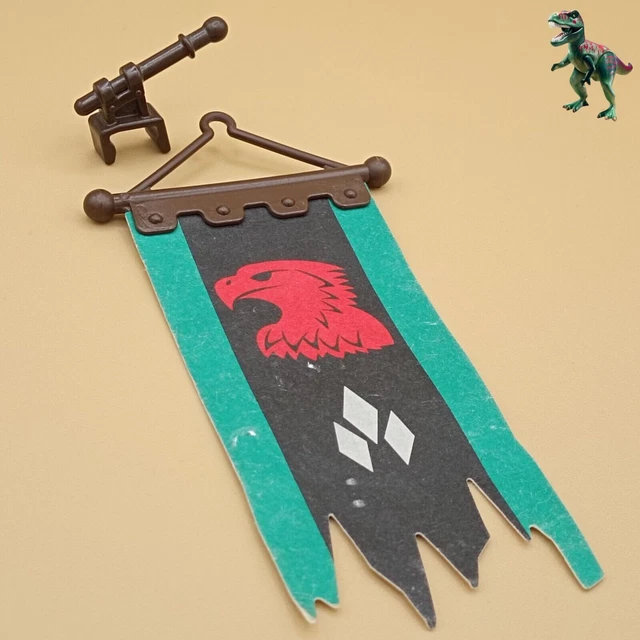 PLAYMOBIL-ÉTENDARD GRAND-FAUCON-DRAPEAU-PENDON-CHÂTEAU MÉDIÉVAL-AIGLE ...