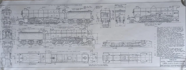 FULL SCALE REPRODUCTION O Gauge Schematic Technical Drawing Diagram ...