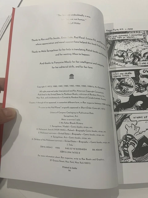 ART SPIEGELMAN MAUS - A survivor's Tale My Father Bleeds History I ...