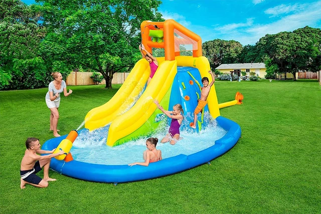 BESTWAY KIDS H2GO Inflatable mega Water Park Bouncy Castle Water Gun ...