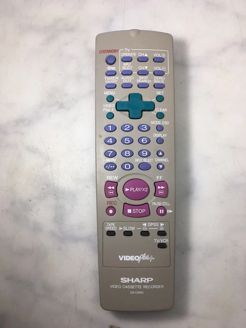 TÉLÉCOMMANDE MAGNÉTOSCOPE SHARP Ga134Wj Enregistreur Vidéo Vhs Vc-Mh85 Vc-Mh85Hm A #96 EUR 13,17 ...