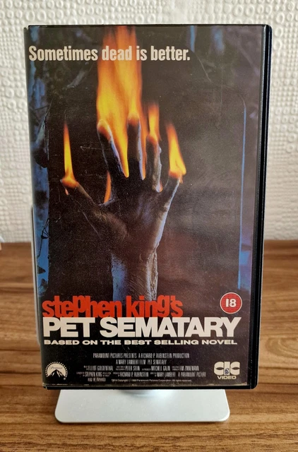 PET SEMATARY 1989 Stephen King Original VHS Video Cassette - EX RENTAL ...