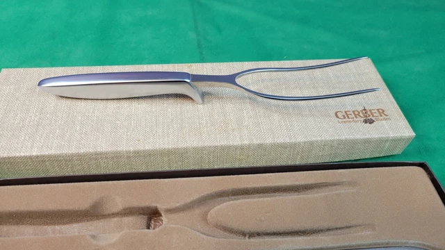 VINTAGE GERBER LEGENDARY Carving Set Little Snick Knife and Ron Fork in ...