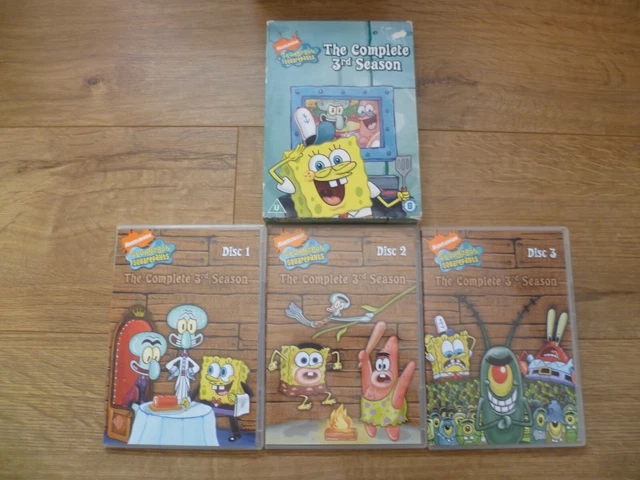 SPONGEBOB SQUAREPANTS: THE Complete Third Season (DVD 3 Disc Set) Region 2 £14.99 - PicClick UK