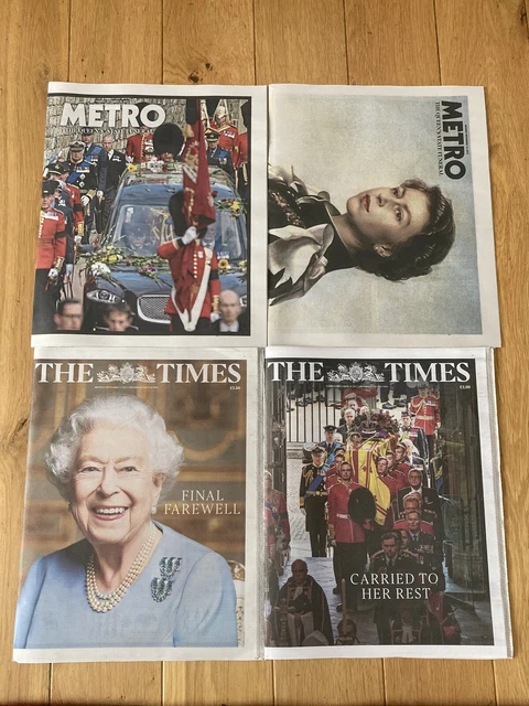 THE TIMES & Metro Newspapers - 19-20th Sept 2022 - Queen Elizabeth II ...