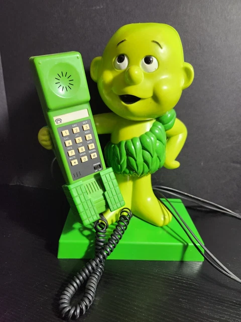 1984 PILLSBURY LITTLE Green Sprout Jolly Green Giant Phone untested £15 ...