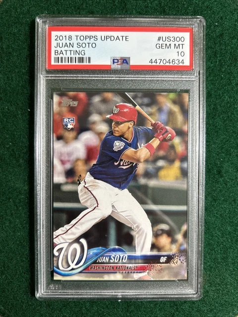 JUAN SOTO 2018 Topps Update Batting #US300 Rookie PSA 10 RC Yankees ...