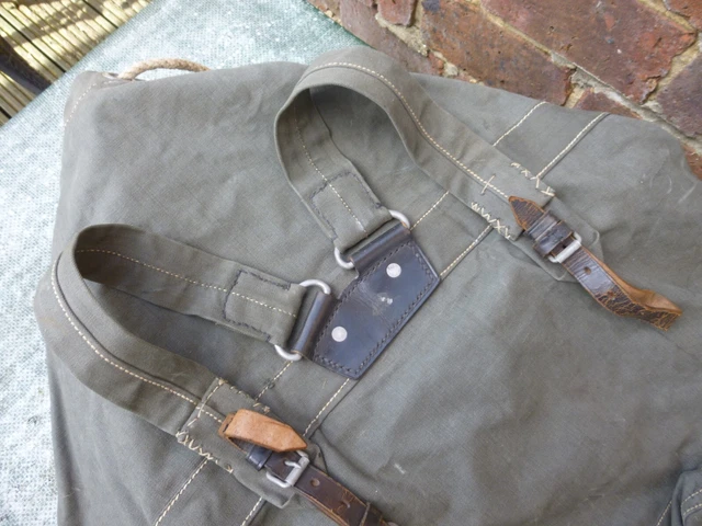1939 DATED WW2 German Luftwaffe/ Fallschirmjager Webbing Flight Bag ...