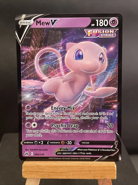 POKEMON CARD MEW V 060/159 Crown Zenith Ultra Rare Near Mint £3.99 ...