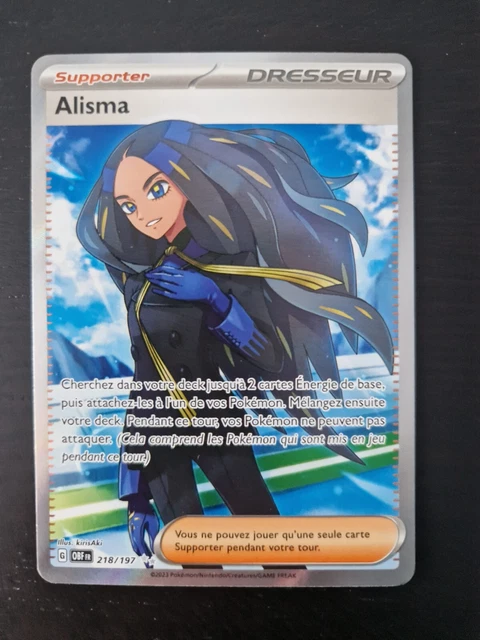 CARTE POKÉMON ALISMA FULL ART 218/197 ultra rare EV3 flammes ...