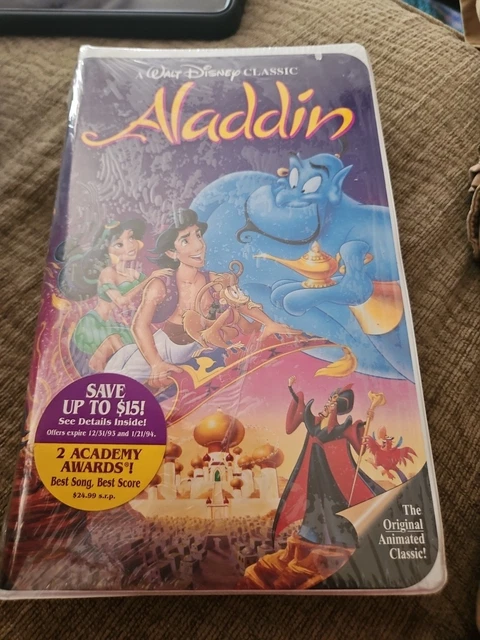 ALADDIN VHS 1992 Walt Disney Classic Black Diamond Sealed Vintage New £ ...