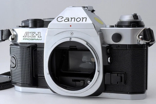 ALL WORKS [NEAR MINT] Canon AE-1 Program Silver SLR 35mm Film Camera ...