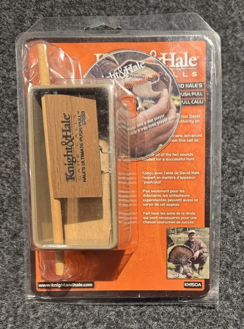 KNIGHT & HALE Turkey & Hen Push/Pull Box Call With Instructional DVD ...