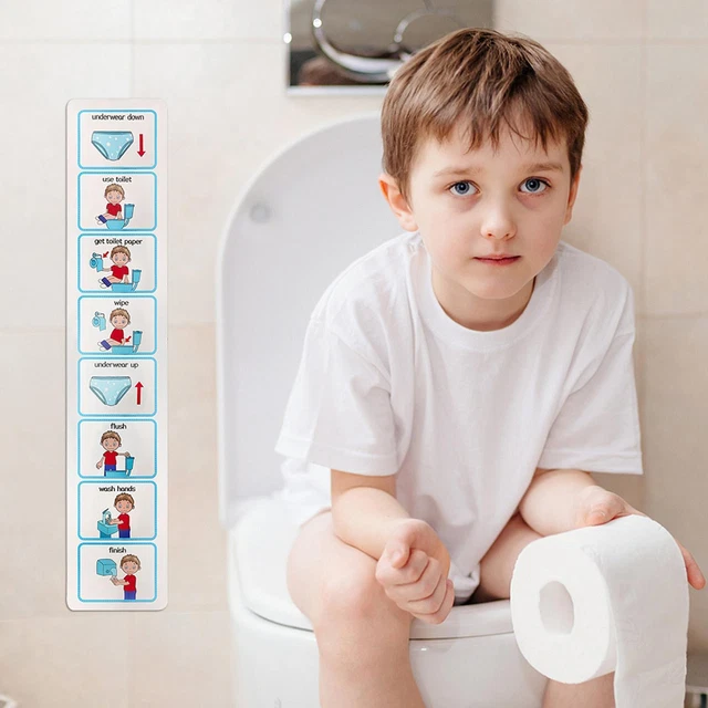 VISUAL SCHEDULE POTTY Chart Toilet Training Chart, Visual Wall Planner ...
