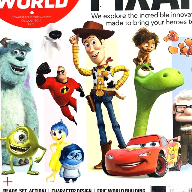 3D WORLD MAGAZINE Inside Pixar Character Design Issue 238 October 2018 ...