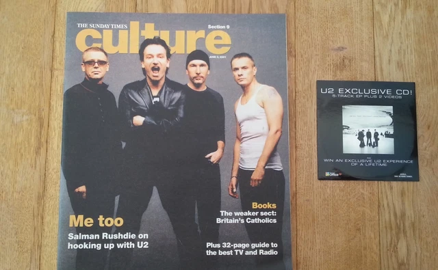 SUNDAY TIMES CULTURE MAGAZINE 3rd June 2001 - U2 COVER ARTICLE AND CD ...