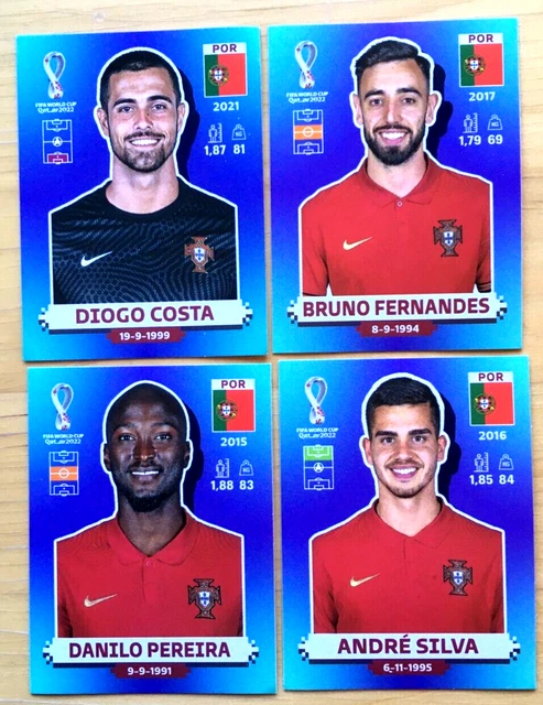 PANINI FIFA WORLD Cup WM 2022 Qatar Sticker 4 x Portugal : POR 3, 12 ...