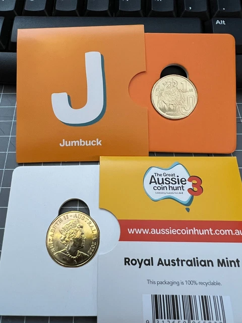 AUSTRALIA 2022-THE GREAT Aussie Coin Hunt 3 Alphabet Latter J $1 Coin ...