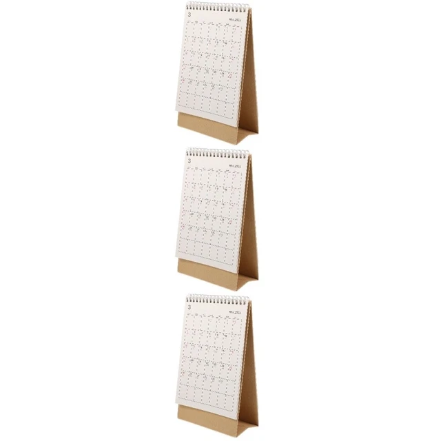 3 COUNT CALENDRIER Mensuel Portable Sous-main De Chevalet Mémo Bobine ...