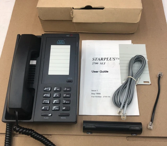 VINTAGE STARPLUS 2700 SLT Touch Tone Push Button Desk Telephone Black ...
