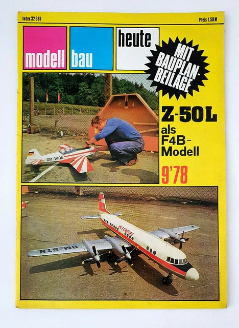 DDR ZEITSCHRIFT MODELLBAU HEUTE Heft 9-78 mit Bauplan-Beilage EUR 4,00 ...