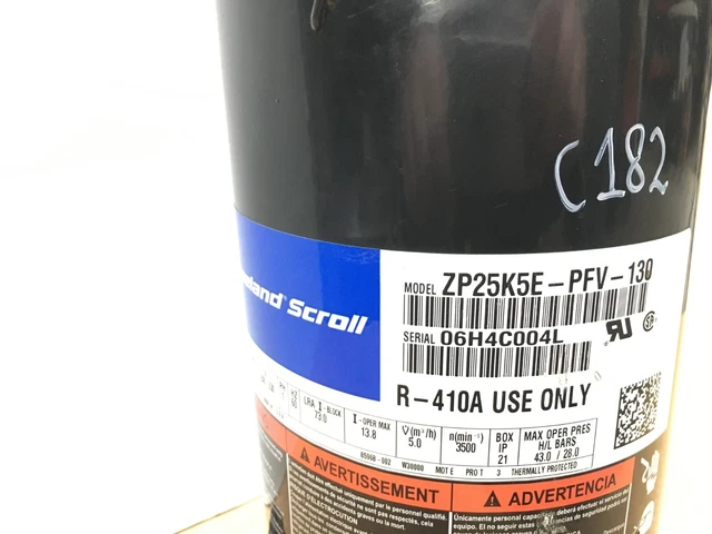 COPELAND 2 TON Scroll Compressor ZP25K5E-PFV-130 1PH R-410A use only ...