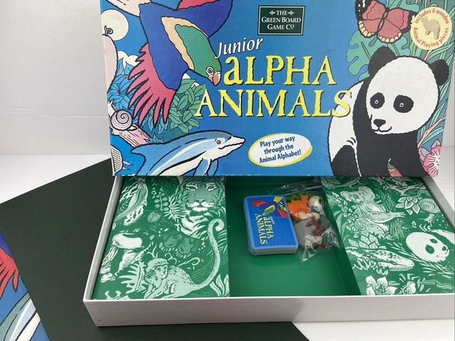 JUNIOR ALPHA ANIMALS Board Game The Green Board Game Co. Vintage Retro ...