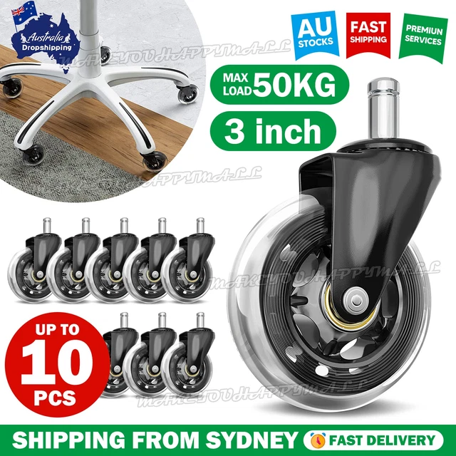 5/10X ROLLERBLADE OFFICE Desk Chair Wheels Replacement Rolling Caster ...