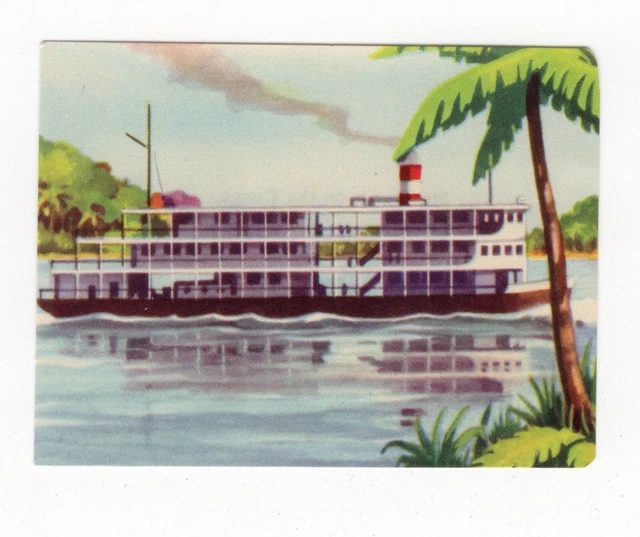 ANONYMOUS SHIPPING CARD. A Steamboat on the Congo River $4.99 - PicClick AU